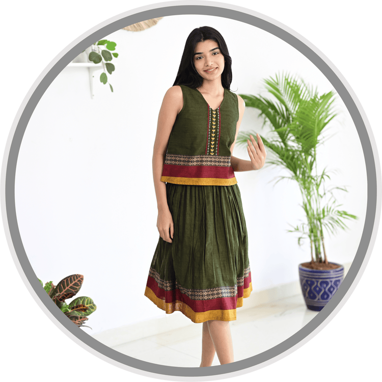 Taram: Ethnic Wear for Women - Crop Tops, Co-ord Sets, Kurthas & More